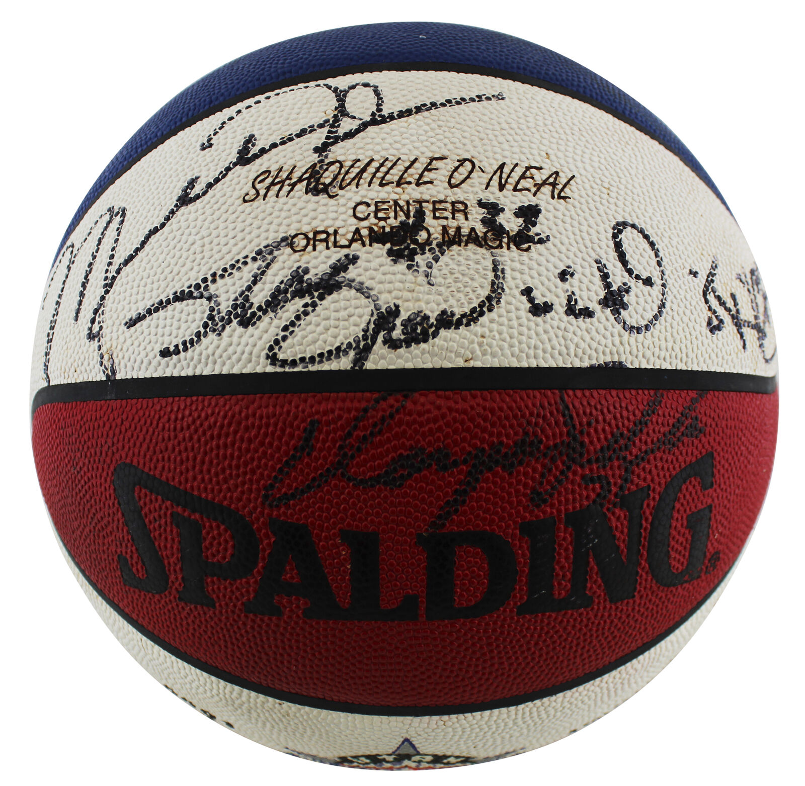 1993 NBA ASG (9) Michael Jordan, O'Neal, Ewing Signed Basketball LE #1/ ...