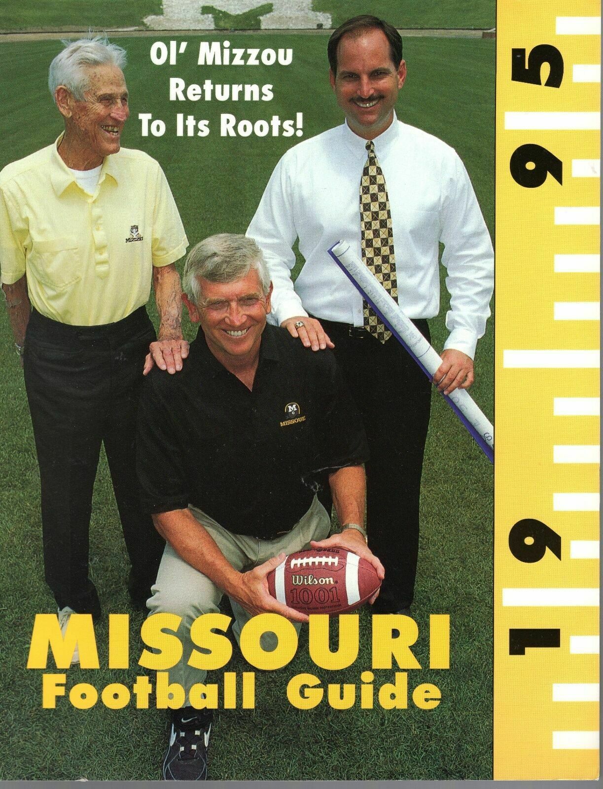 1995 UNIVERSITY OF MISSOURI COLLEGE FOOTBALL MEDIA GUIDE VINTAGE ...