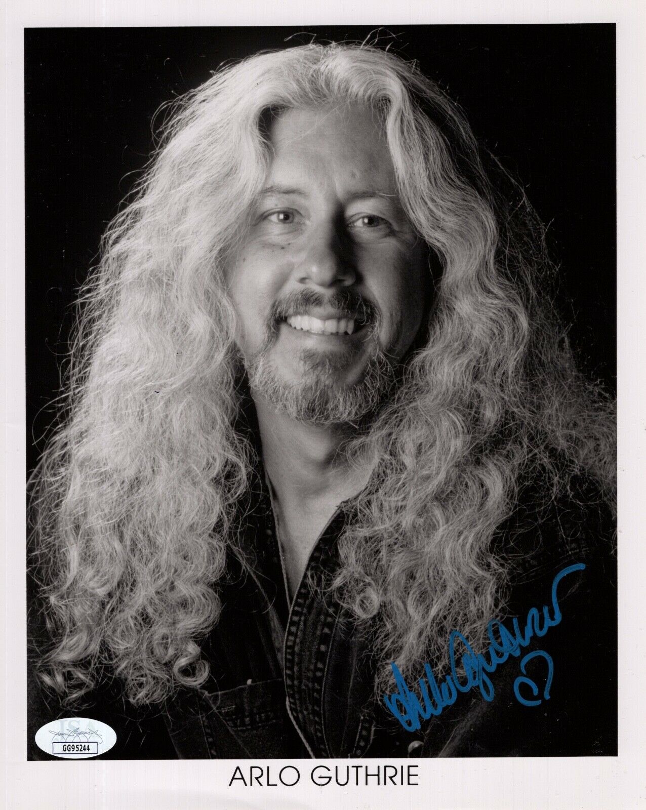 ARLO GUTHRIE HAND SIGNED 8x10 PHOTO LEGENDARY FOLK SINGER JSA | Autographia