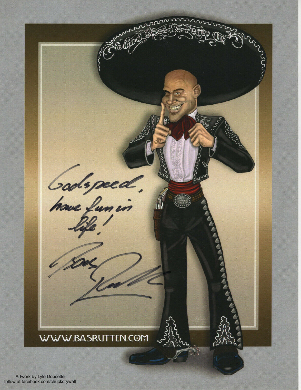 BAS RUTTEN HAND SIGNED 8x11 COLOR PHOTO+COA AWESOME POSE UFC LEGEND ...