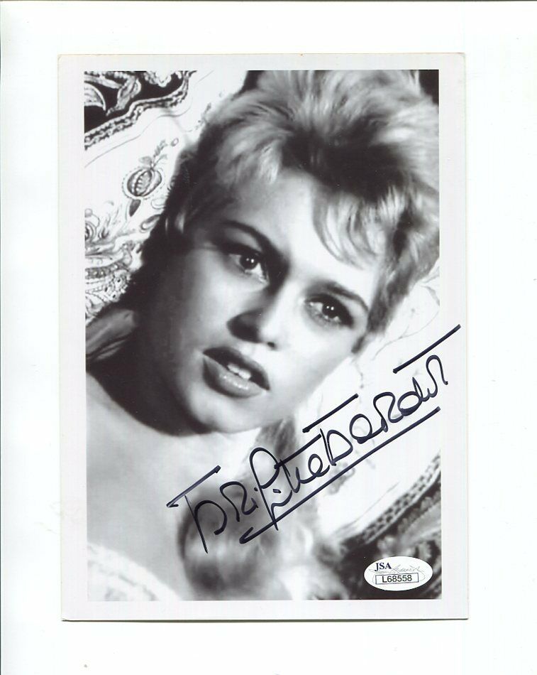BRIGITTE BARDOT HAND SIGNED 6x8 PHOTO STUNNING FRENCH ACTRESS JSA ...