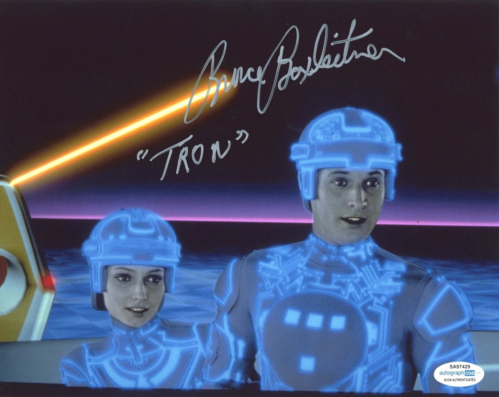 BRUCE BOXLEITNER SIGNED TRON 8X10 PHOTO ACOA | Autographia