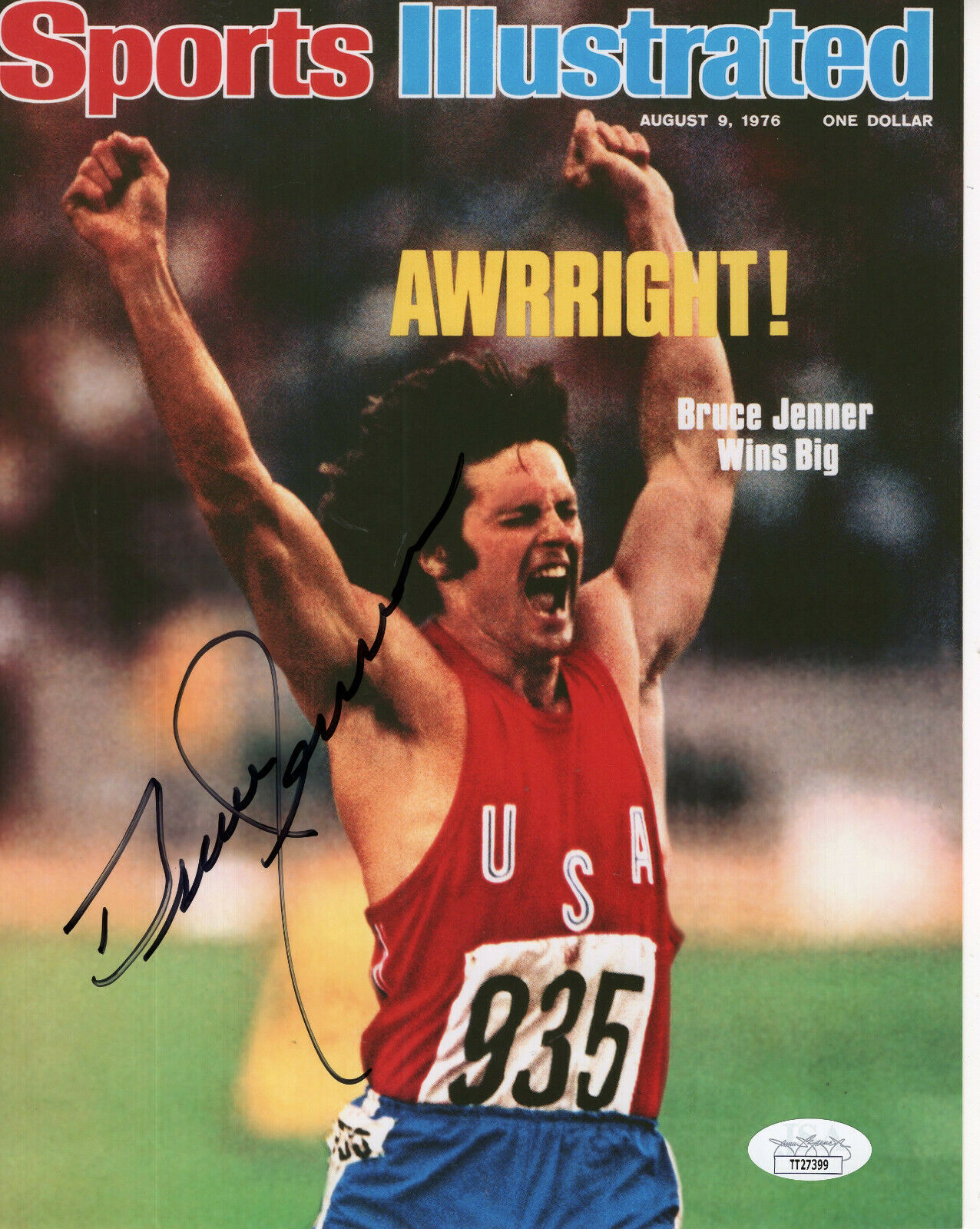 BRUCE JENNER HAND SIGNED 8x10 COLOR PHOTO GREAT OLYMPIC ATHLETE JSA ...