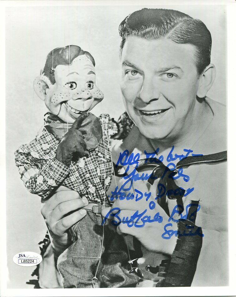 BUFFALO BOB SMITH HAND SIGNED 8x10 PHOTO CLASSIC WITH HOWDY DOODY JSA ...