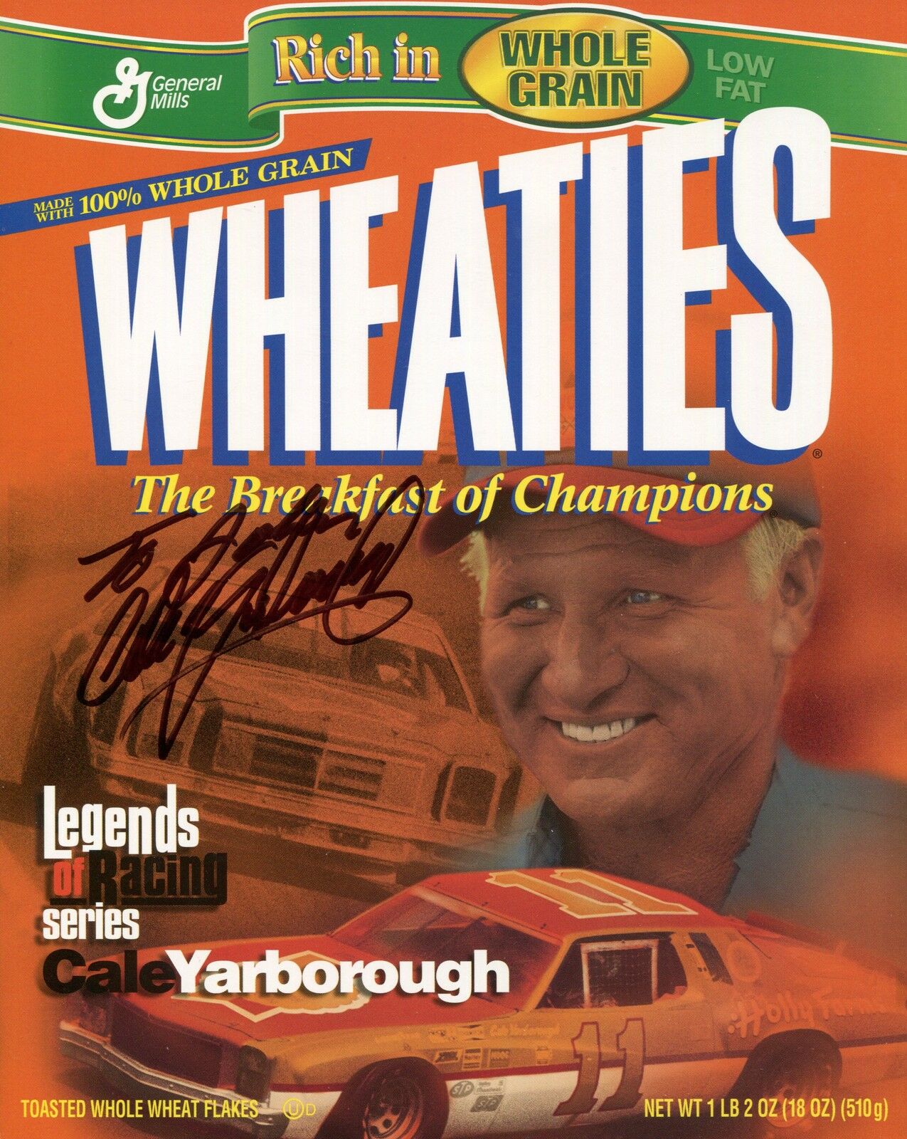 CALE YARBOROUGH HAND SIGNED 8x10 PHOTO+COA GREAT RACE CAR DRIVER TO ...