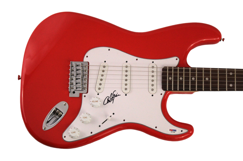 CARLY SIMON SIGNED AUTOGRAPH FULL SIZE RED FENDER ELECTRIC GUITAR NO ...