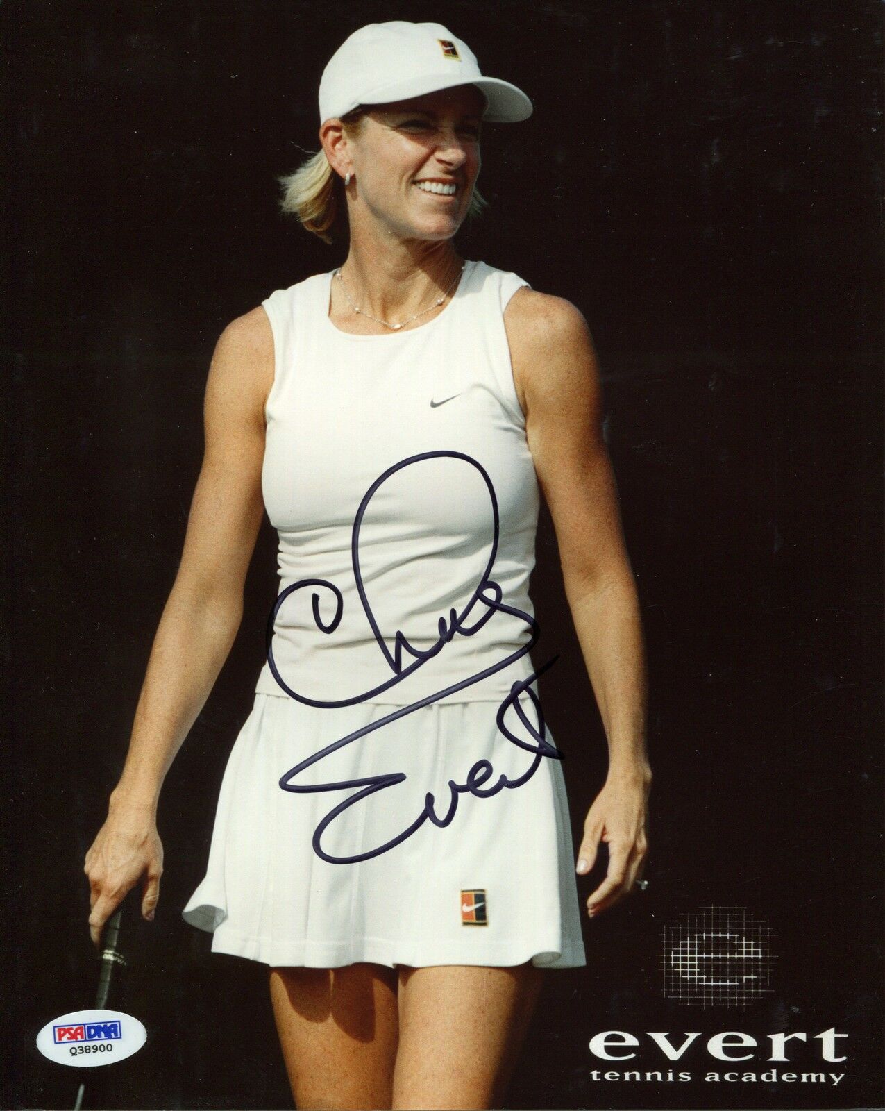 CHRIS EVERT HAND SIGNED 8x10 COLOR PHOTO+COA TENNIS LEGEND PSA COA ...