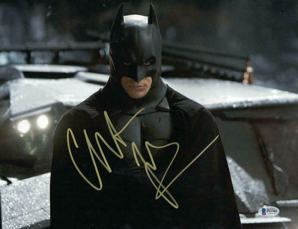 CHRISTIAN BALE SIGNED 11X14 PHOTO THE DARK KNIGHT BATMAN AUTOGRAPH ...