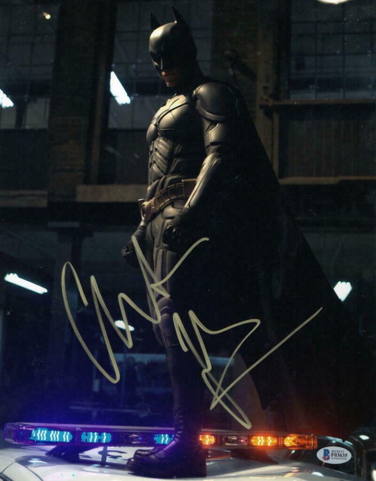 CHRISTIAN BALE SIGNED 11X14 PHOTO THE DARK KNIGHT BATMAN AUTOGRAPH ...