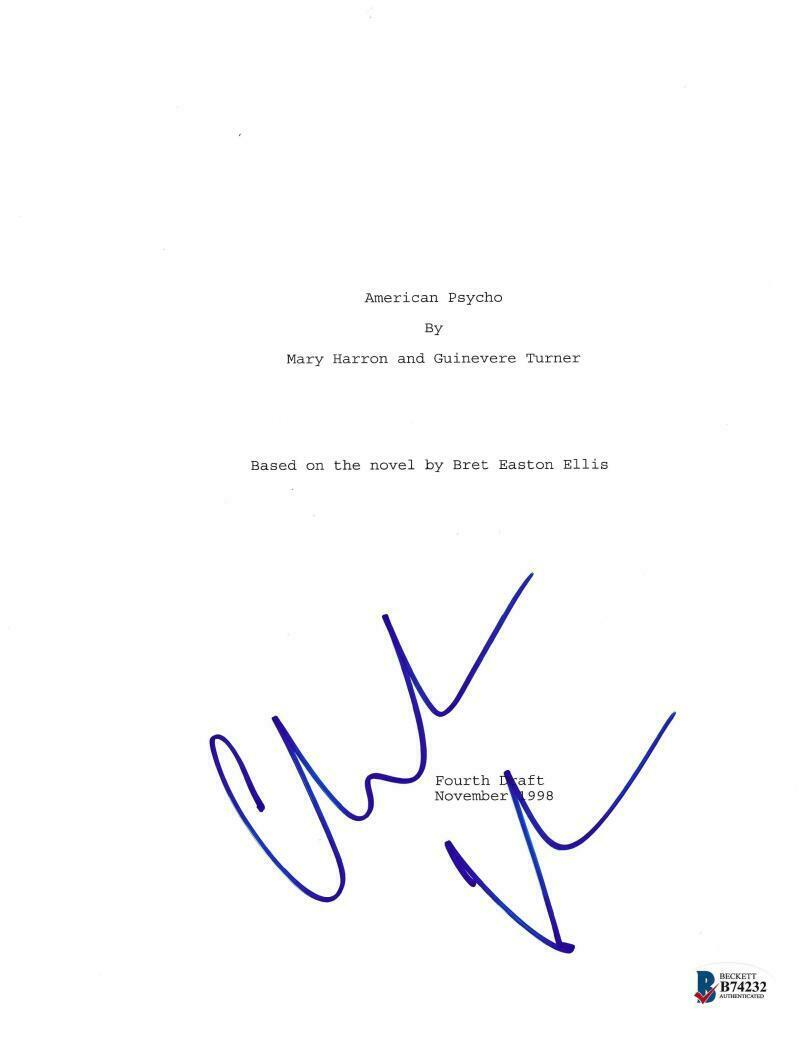 CHRISTIAN BALE SIGNED AMERICAN PSYCHO FULL SCRIPT AUTOGRAPH BECKETT COA ...