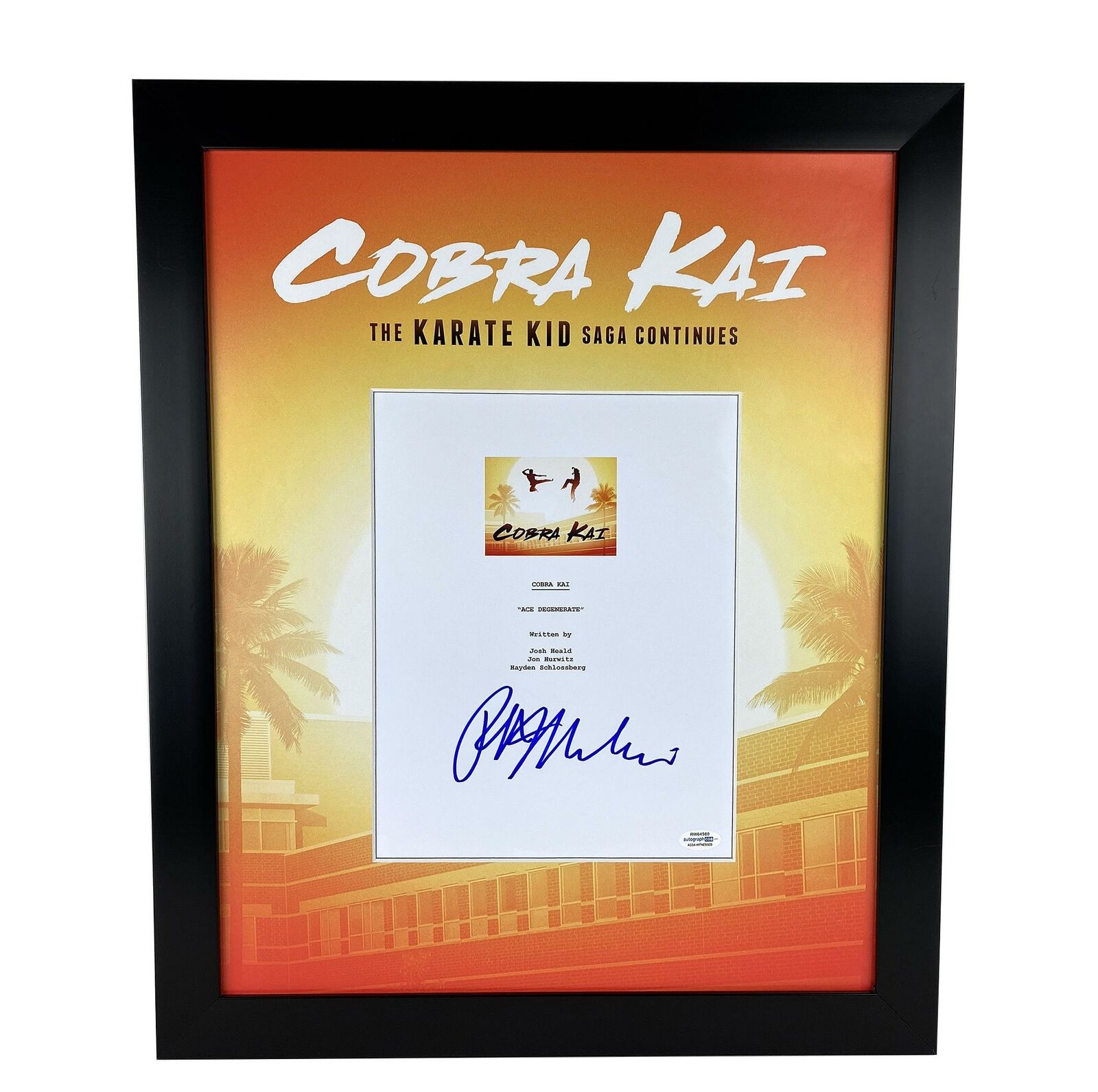 Cobra Kai Ralph Macchio Karate Kid Autograph Signed 16x20 Photo Display ...