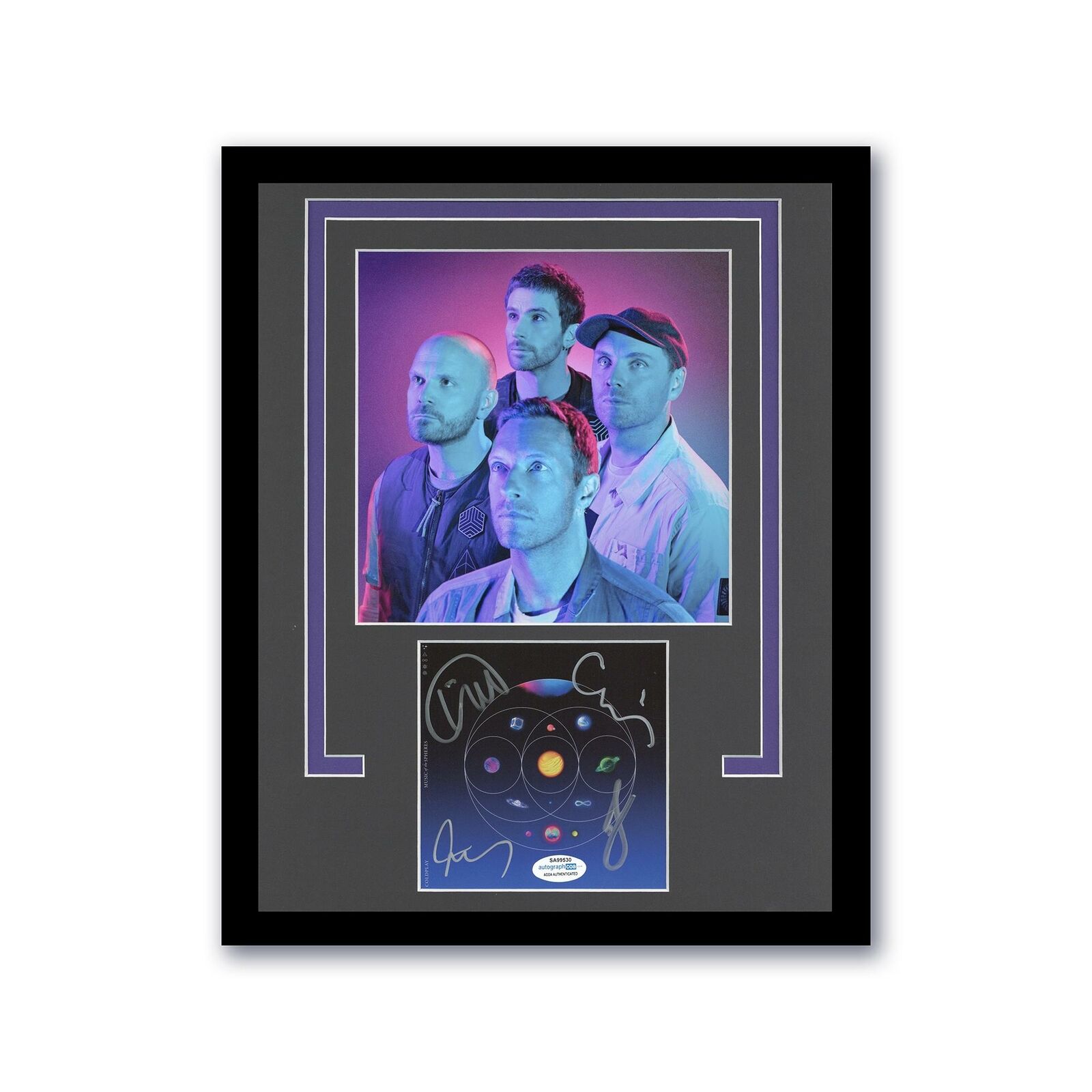 Coldplay Autographed Framed 11x14 Photo Music of the Spheres World Tour ...