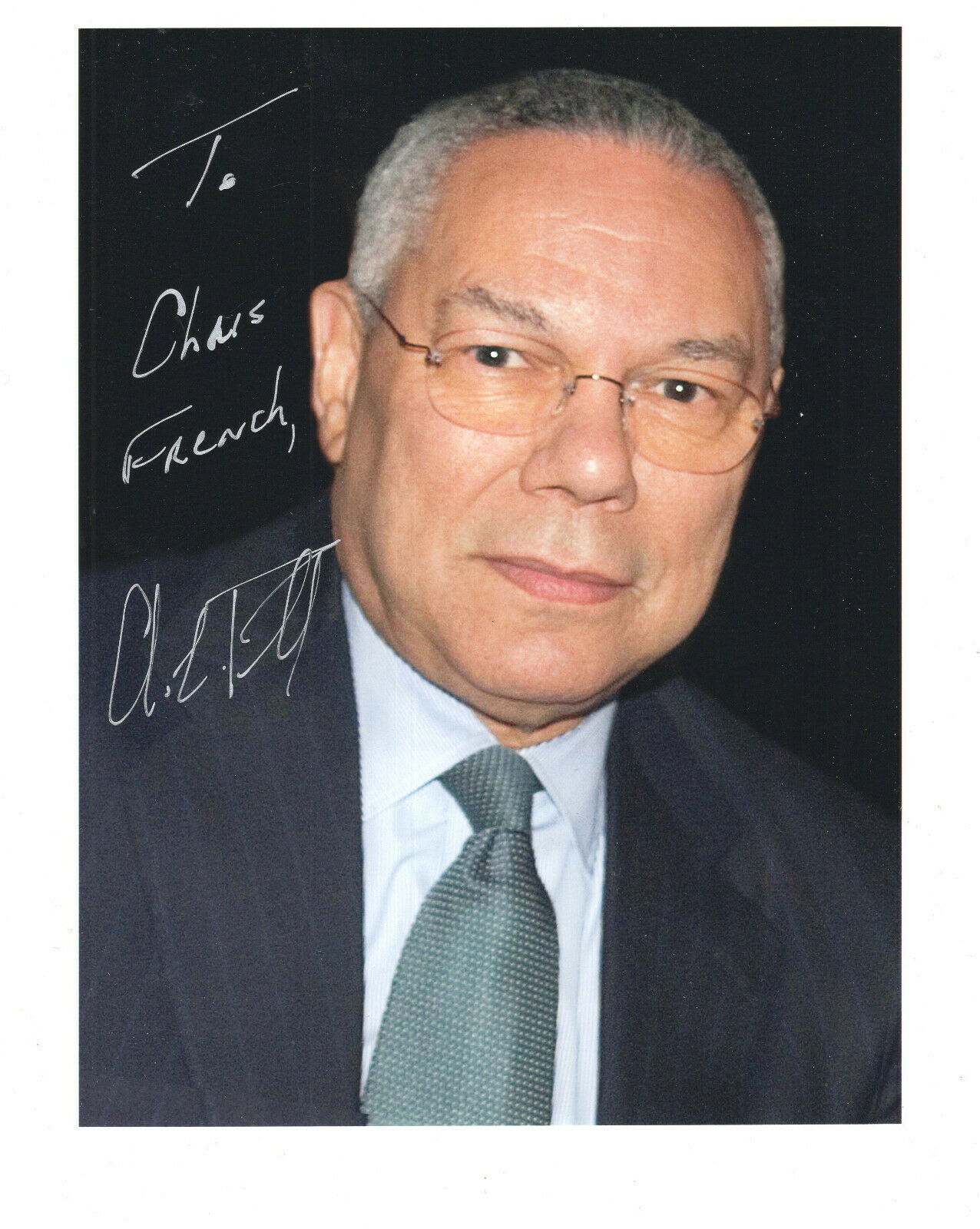 COLIN POWELL HAND SIGNED 8x10 COLOR PHOTO+COA GREAT AMERICAN HERO ...