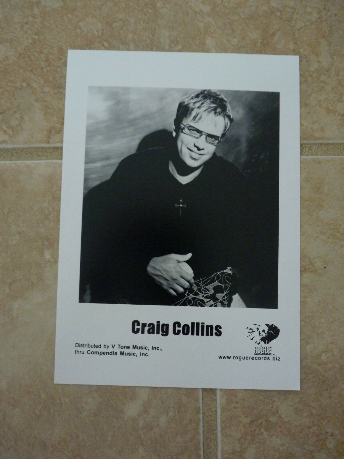 Craig Collins 5x7 B&W Publicity Photo Promo Picture | Autographia
