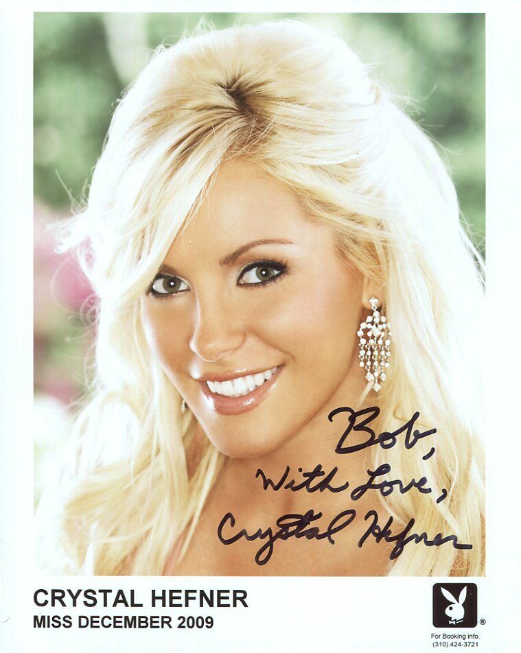 CRYSTAL HEFNER HAND SIGNED 8x10 COLOR PHOTO+COA GORGEOUS MODEL TO BOB ...