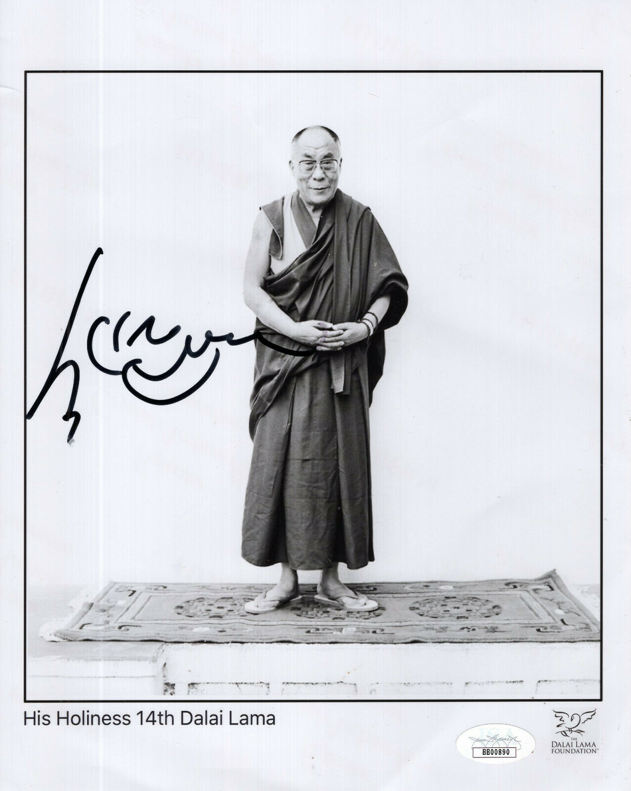 DALAI LAMA HANDSIGNED 8x10 PHOTO INCREDIBLE+RARE BEST POSE EVER JSA ...