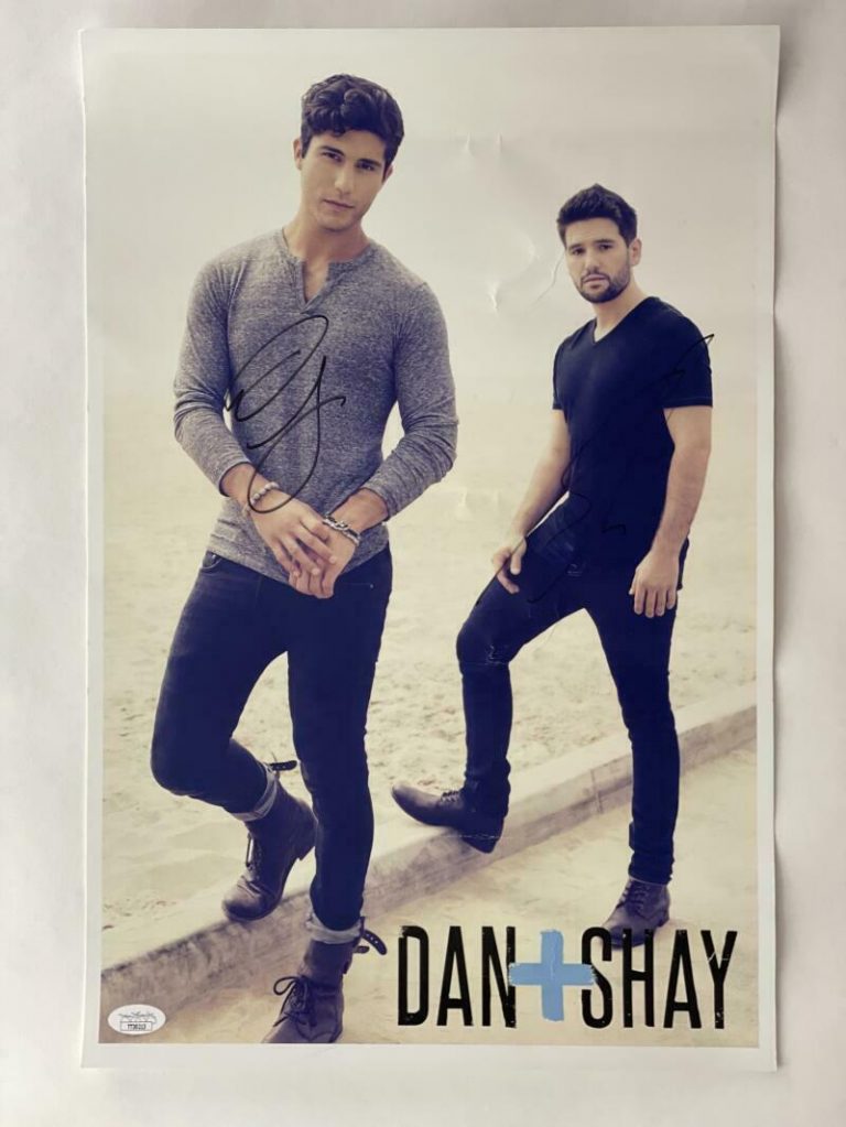 DAN + SHAY SIGNED AUTOGRAPH 12X18 CONCERT TOUR POSTER - COUNTRY STARS W ...