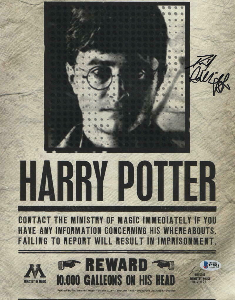 DANIEL RADCLIFFE SIGNED 11X14 PHOTO HARRY POTTER AUTHENTIC AUTOGRAPH ...