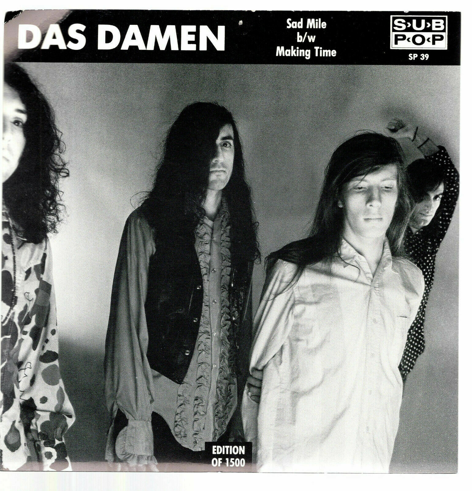 DAS DAMEN 7 INCH 45 SAD MILE+MAKING TIME 1989 SUB POP ONLY 1500 MADE ...