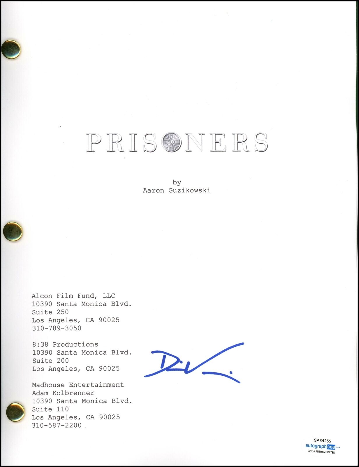 Denis Villeneuve "Prisoners" AUTOGRAPH Signed Complete Script ...