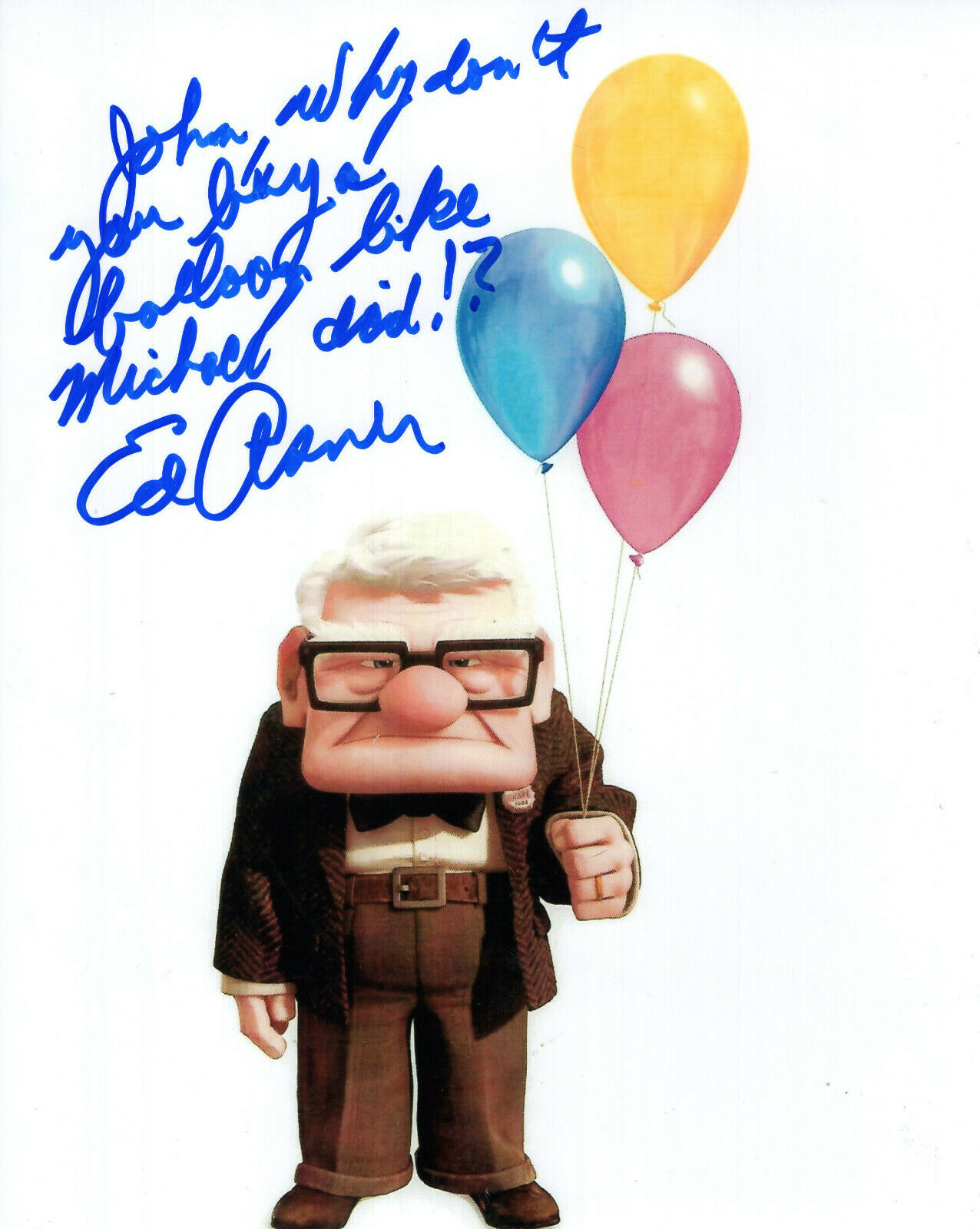 ED ASNER HAND SIGNED 8x10 PHOTO+COA GREAT POSE CARL FROM UP TO JOHN ...