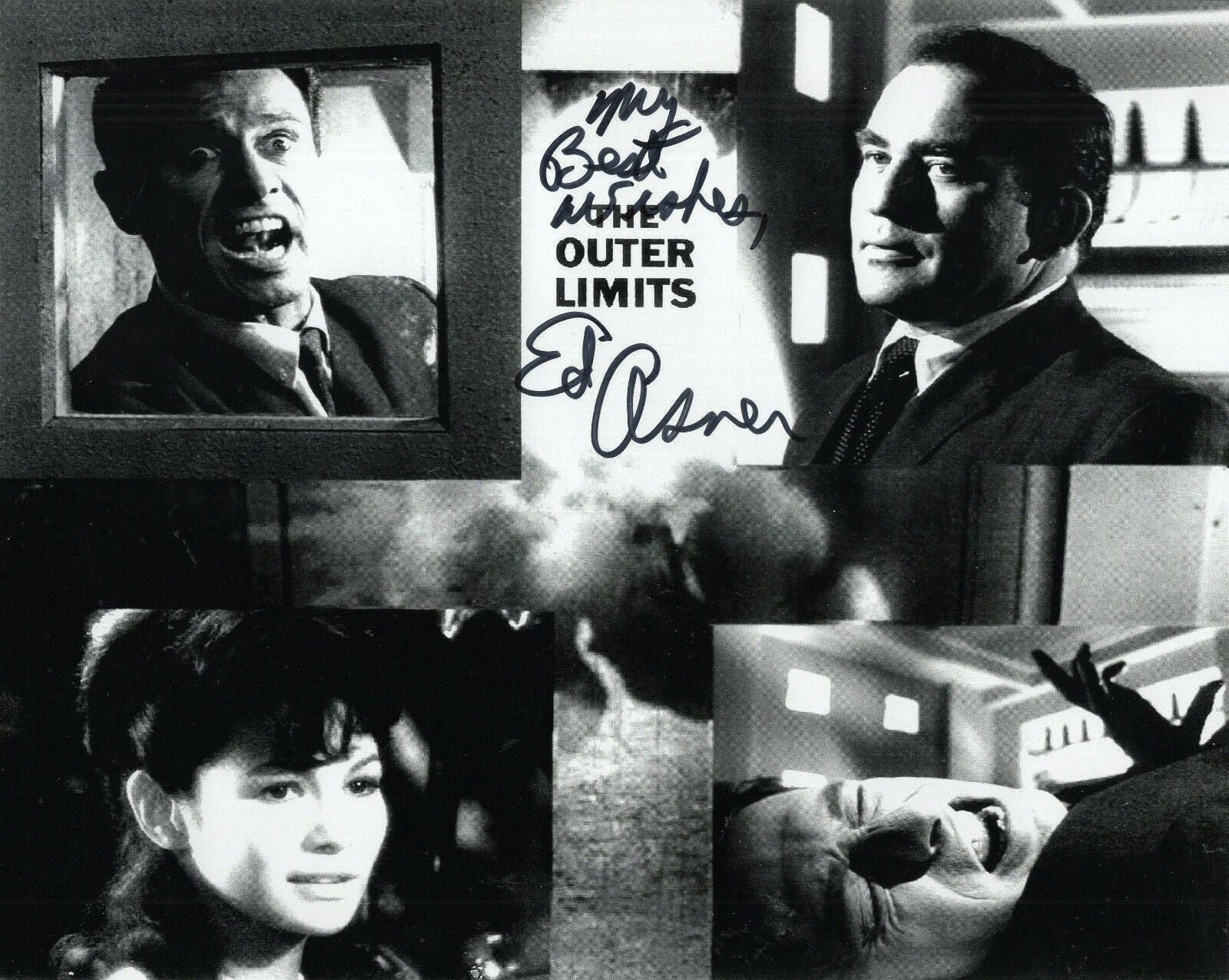 ED ASNER HAND SIGNED 8x10 PHOTO+COA GREAT POSE THE OUTER LIMITS ...