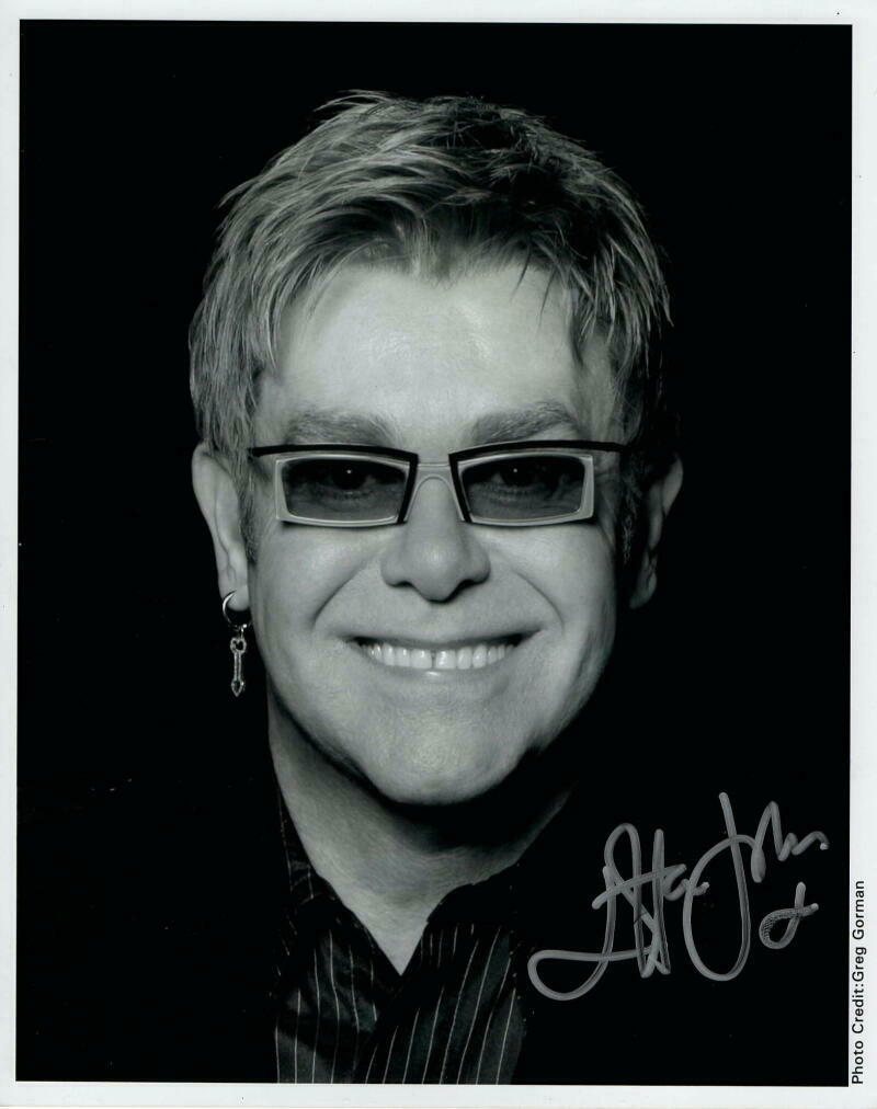 ELTON JOHN SIGNED AUTOGRAPH 8X10 PHOTO - MUSIC ICON, REG STRIKES BACK ...