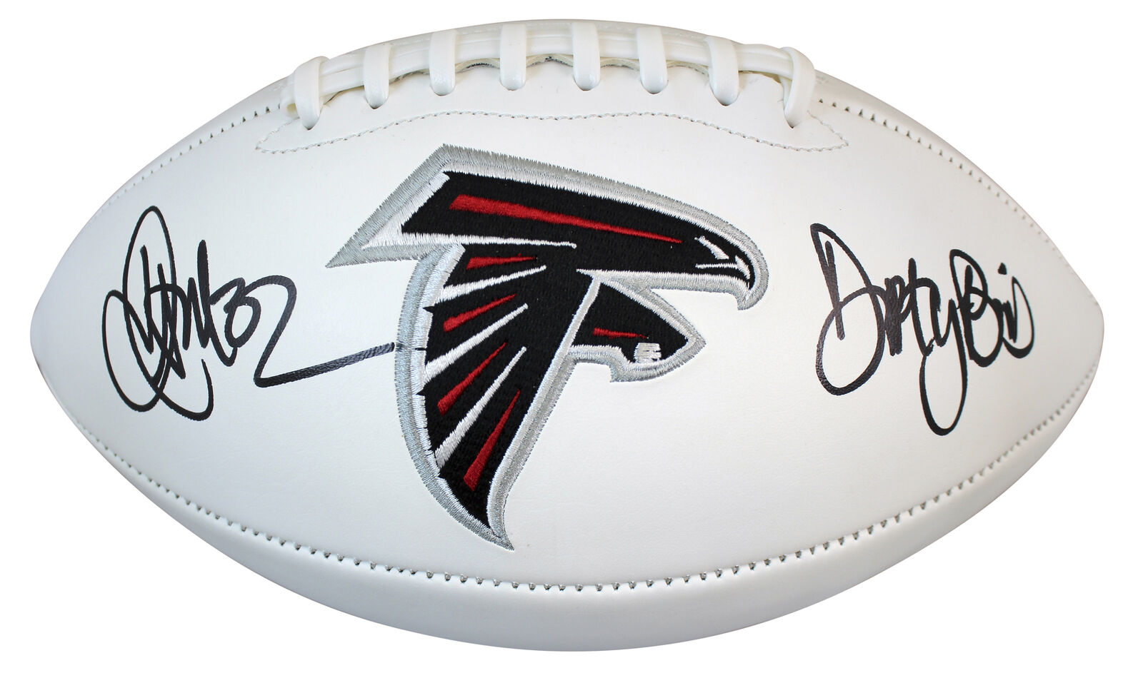 Falcons Jamal Anderson "Dirty Bird" Signed White Panel Logo Football ...