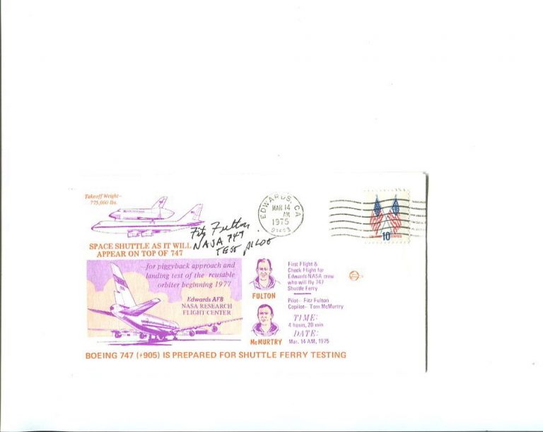FITZ FULTON HAND SIGNED FIRST DAY COVER+JSA RARE GREAT NASA TEST PILOT ...