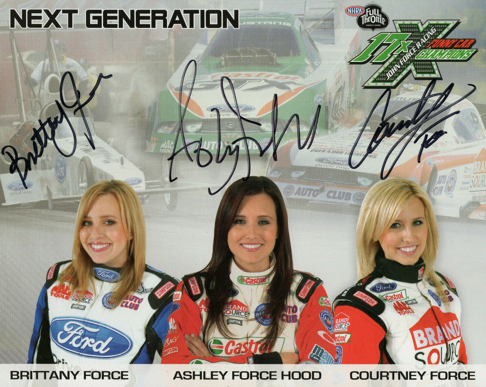 FORCE FAMILY HAND SIGNED 8x10 COLOR PHOTO+COA SIGNED BY ALL 3 SEXY ...