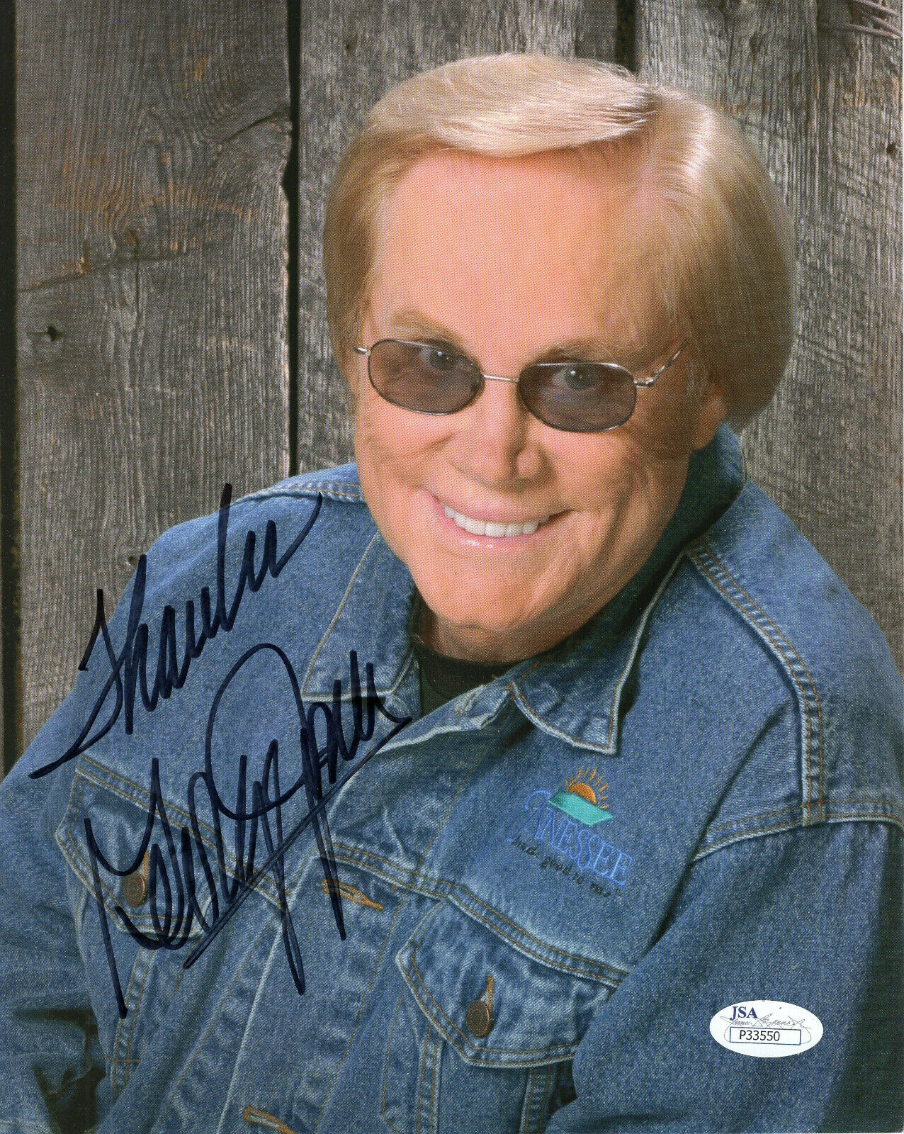 GEORGE JONES HAND SIGNED 8x10 COLOR PHOTO AMAZING POSE JSA | Autographia