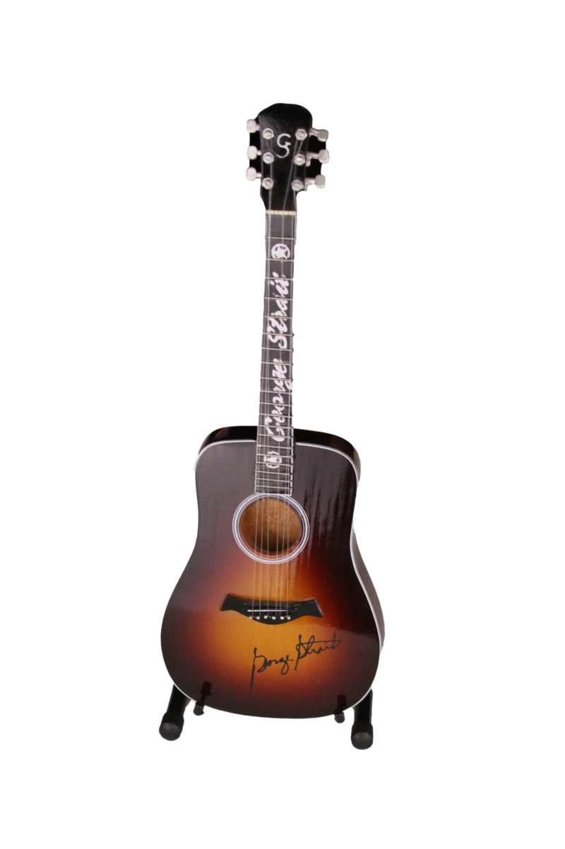 GEORGE STRAIT SIGNED AUTOGRAPH MINI MINIATURE MODEL GUITAR - COUNTRY ...