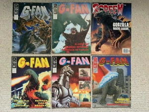 GODZILLA G-FAN LOT OF 9 VINTAGE MAGAZINES+BONUS AWESOME COVER ART ...