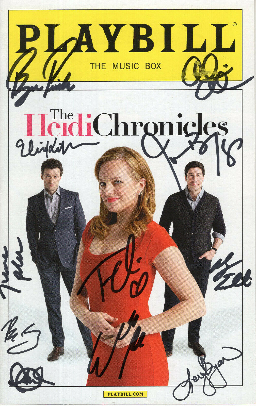 HEIDI CHRONICLES HAND SIGNED NYC PLAYBILL+COA JASON BIGGS+ELISABETH ...