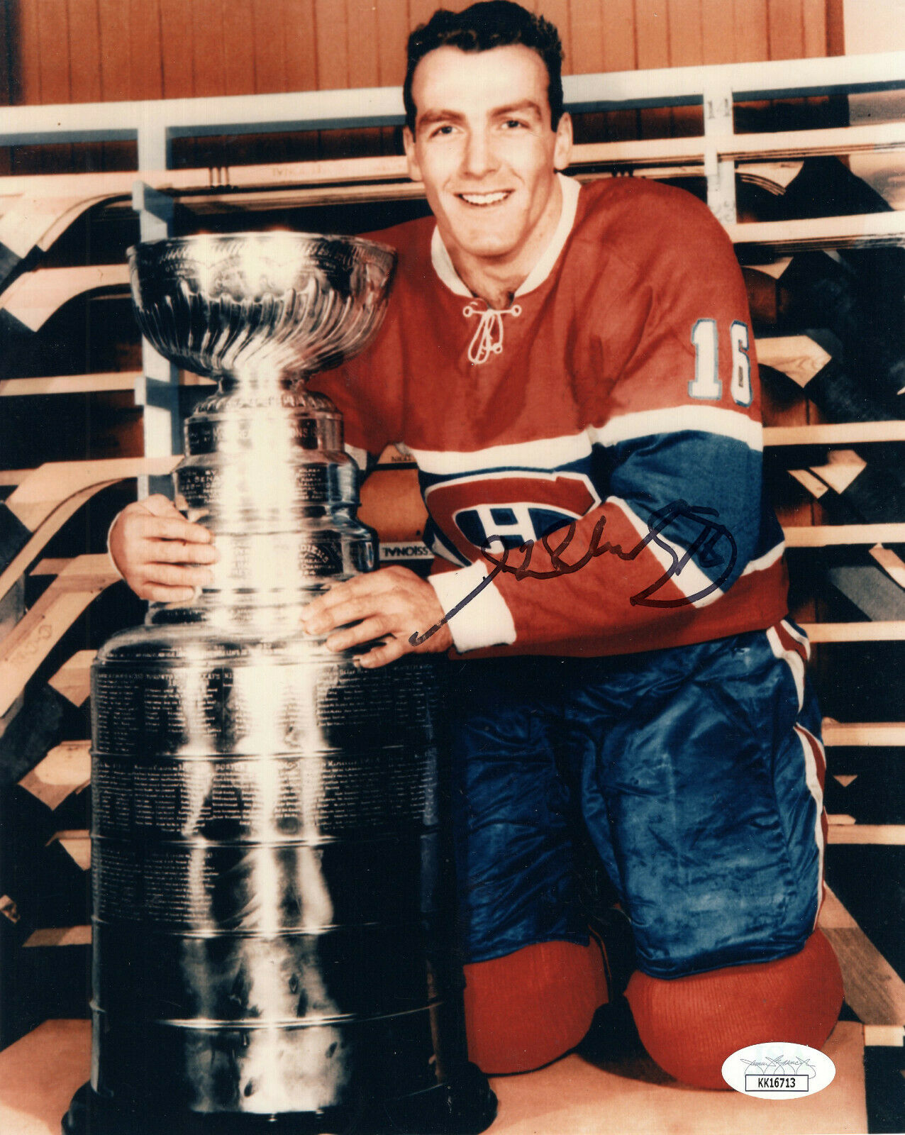 HENRI RICHARD HAND SIGNED 8x10 PHOTO MONTREAL CANADIENS STANLEY CUP JSA ...