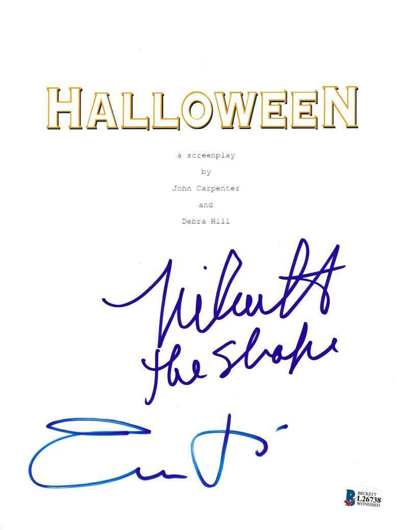 JAMIE LEE CURTIS NICK CASTLE SIGNED HALLOWEEN SCRIPT AUTOGRAPH BECKETT ...