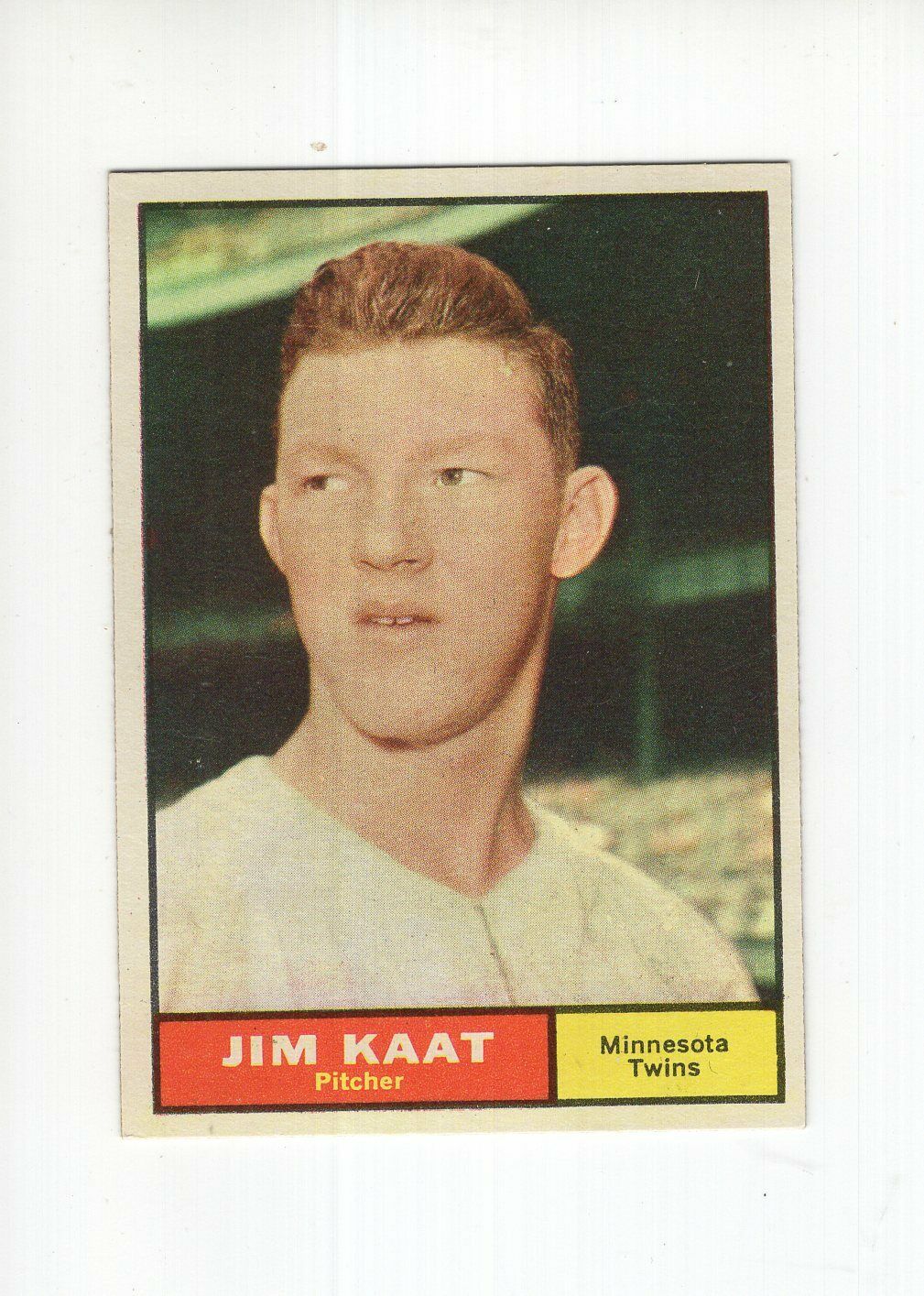 JIM KAAT VINTAGE 1961 TOPPS BASEBALL CARD 2nd YEAR HOF MINT CONDITION ...