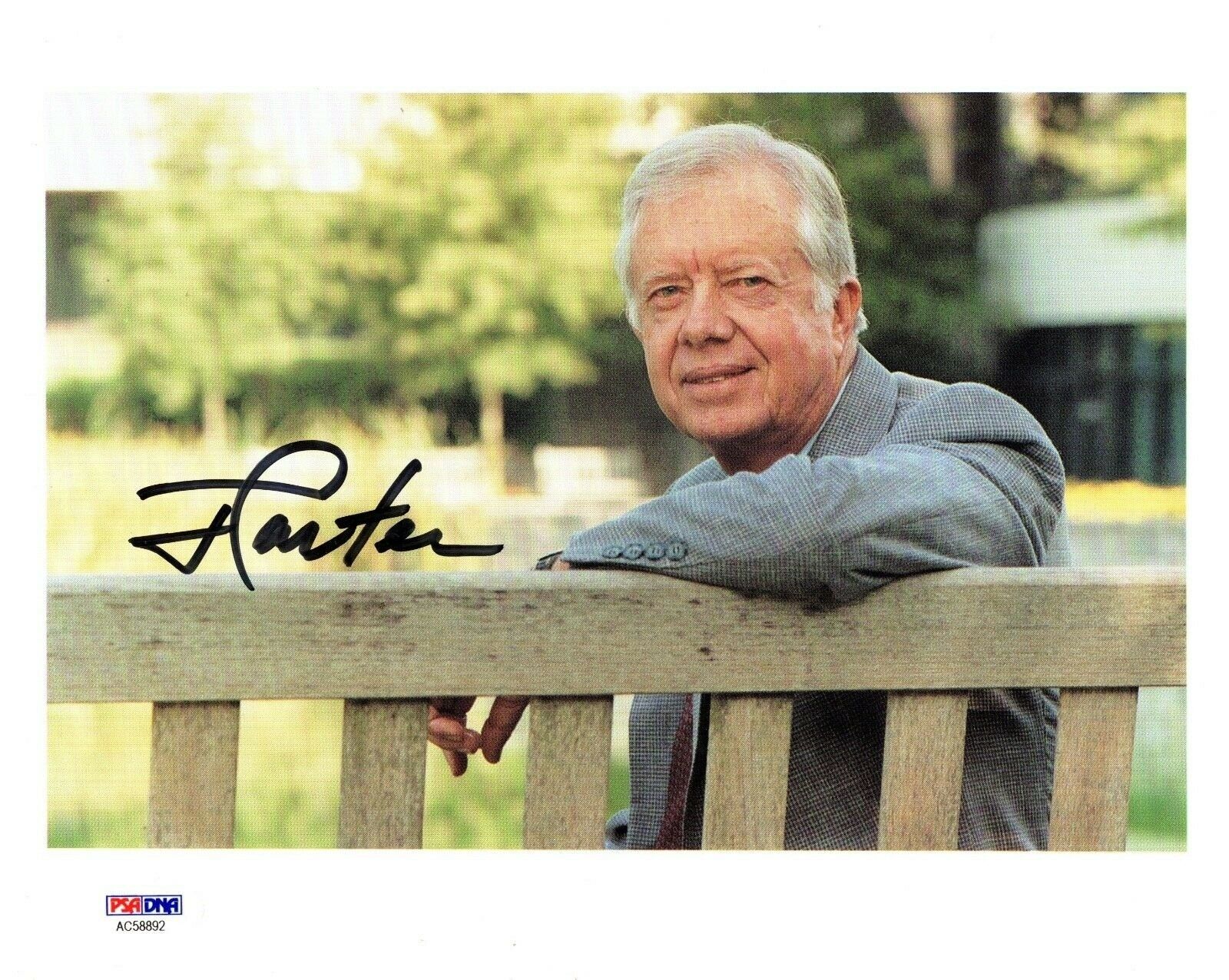 JIMMY CARTER HAND SIGNED 8x10 COLOR PHOTO BEST POSE EVER US PRESIDENT ...