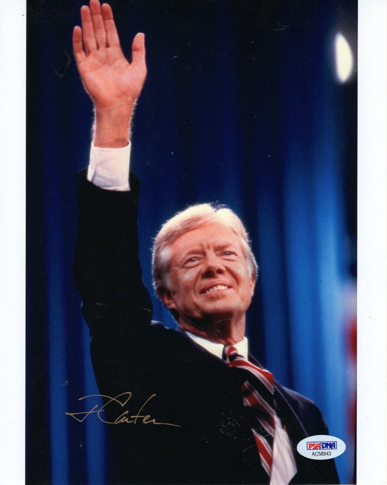 JIMMY CARTER HAND SIGNED 8x10 COLOR PHOTO GREAT POSE US PRESIDENT PSA ...