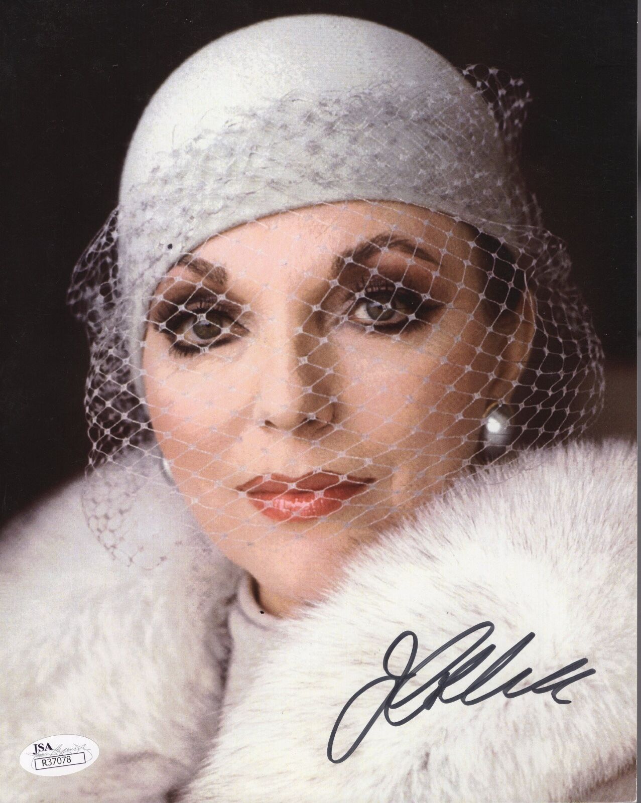 JOAN COLLINS HAND SIGNED 8x10 COLOR PHOTO STUNNING POSE JSA | Autographia