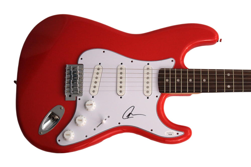 JOE JONAS BROTHERS SIGNED AUTOGRAPH FULL SIZE R FENDER ELECTRIC GUITAR ...