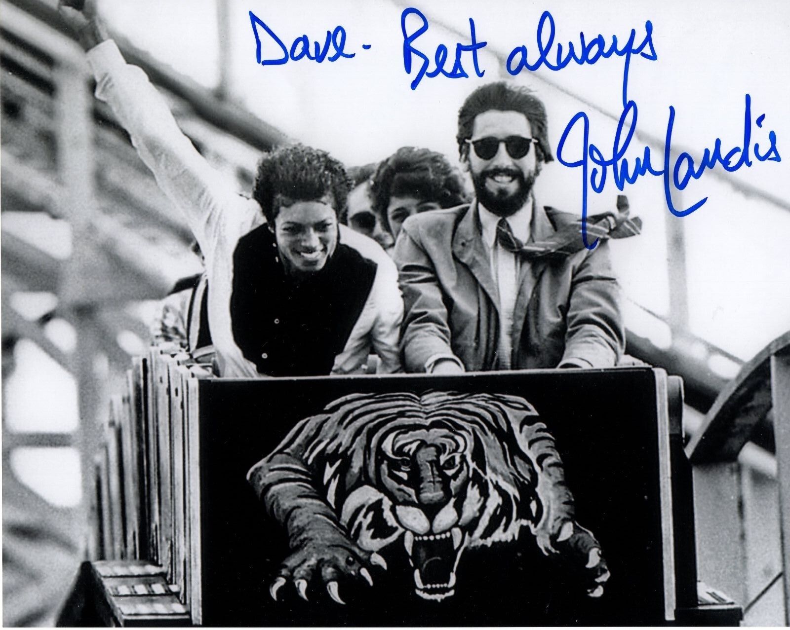 JOHN LANDIS HAND SIGNED 8x10 PHOTO+COA WITH MICHAEL JACKSON TO DAVE ...