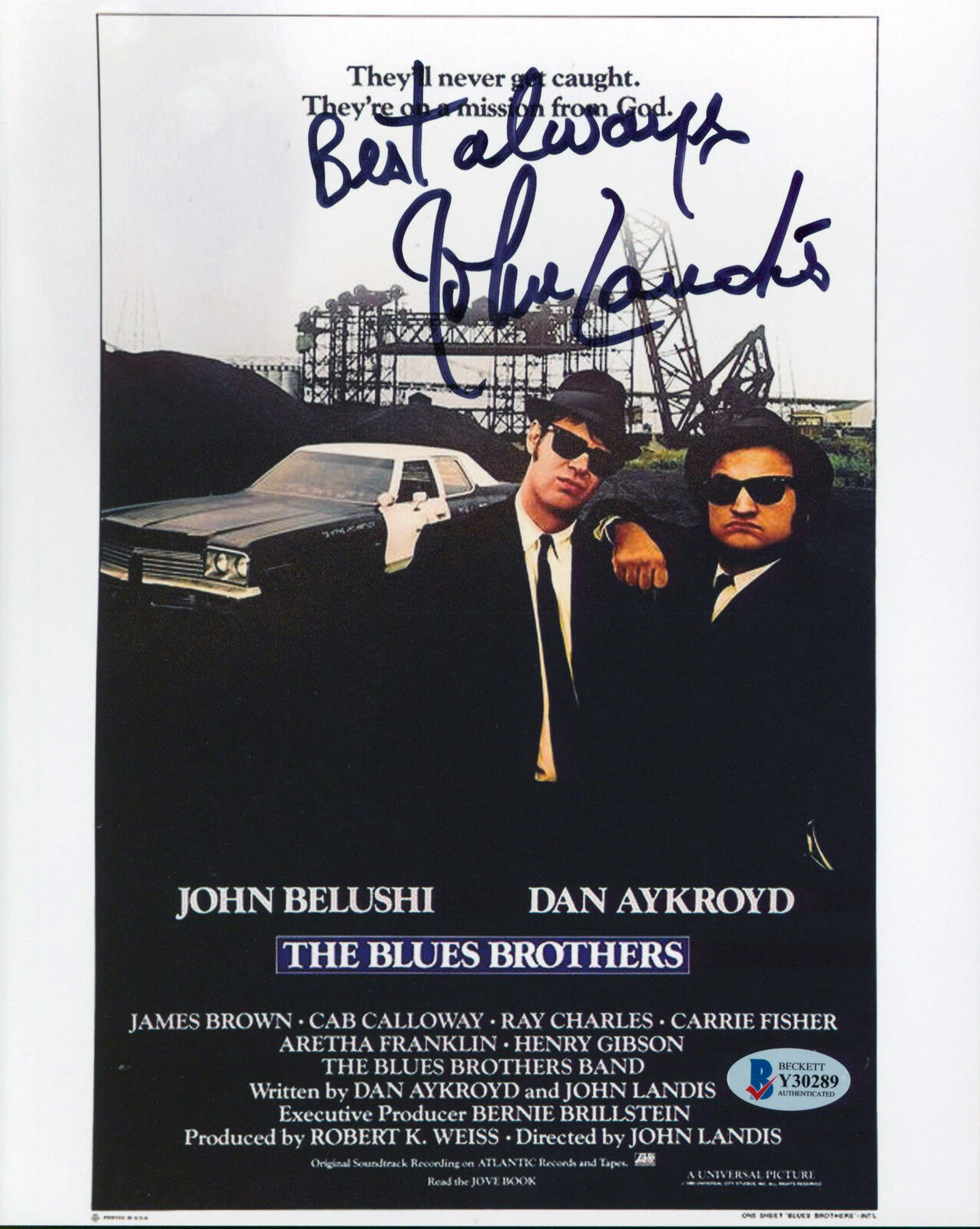 John Landis The Blues Brothers "Best Always" Signed 8x10 Photo BAS # ...