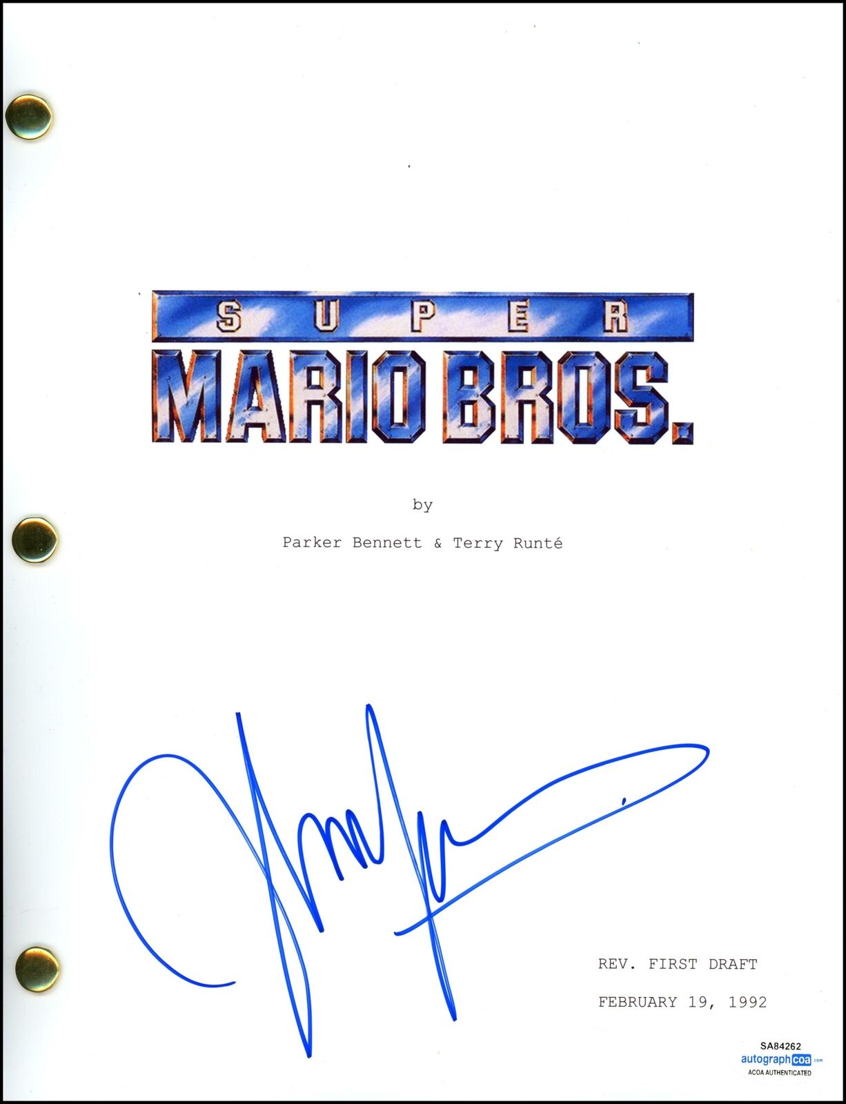 John Leguizamo "Super Mario Bros." AUTOGRAPH Signed Full Script ...