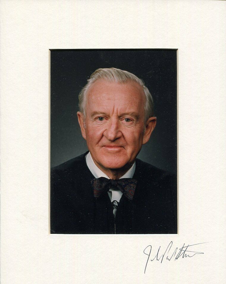 JOHN PAUL STEVENS HAND SIGNED 5x7 PHOTO MATTED TO 8x10 SUPREME COURT ...