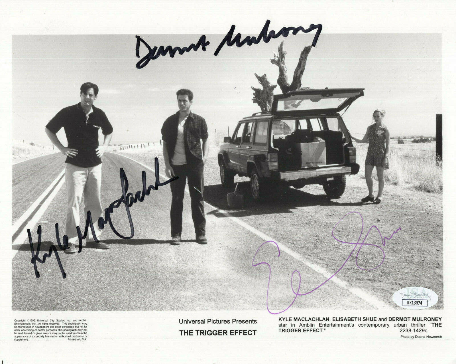 KYLE MACLACHLAN+ELISABETH SHUE+DERMOT MULRONEY AUTOGRAPHED 8x10 PHOTO ...