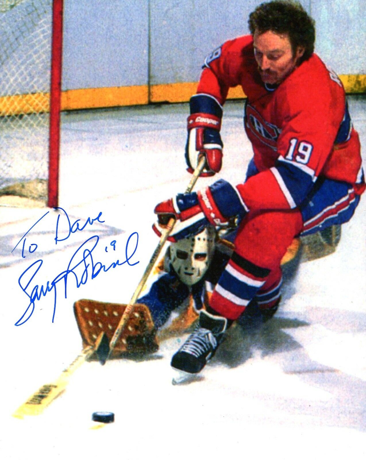 LARRY ROBINSON HAND SIGNED 8x10 COLOR PHOTO+COA MONTREAL CANADIENS TO ...