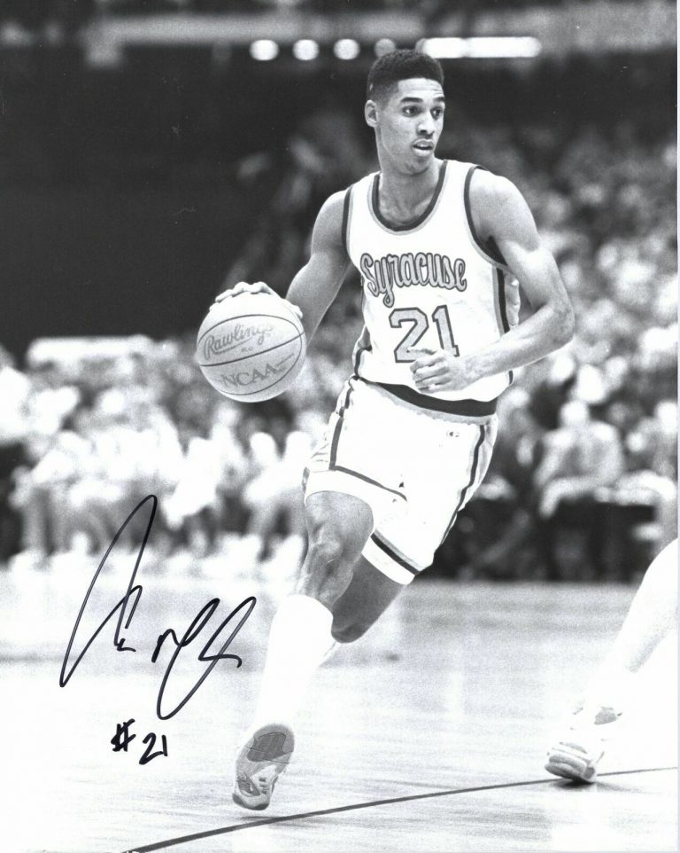 LAWRENCE MOTEN HAND SIGNED 8x10 VINTAGE PHOTO+COA SYRACUSE LEGEND YOUNG ...