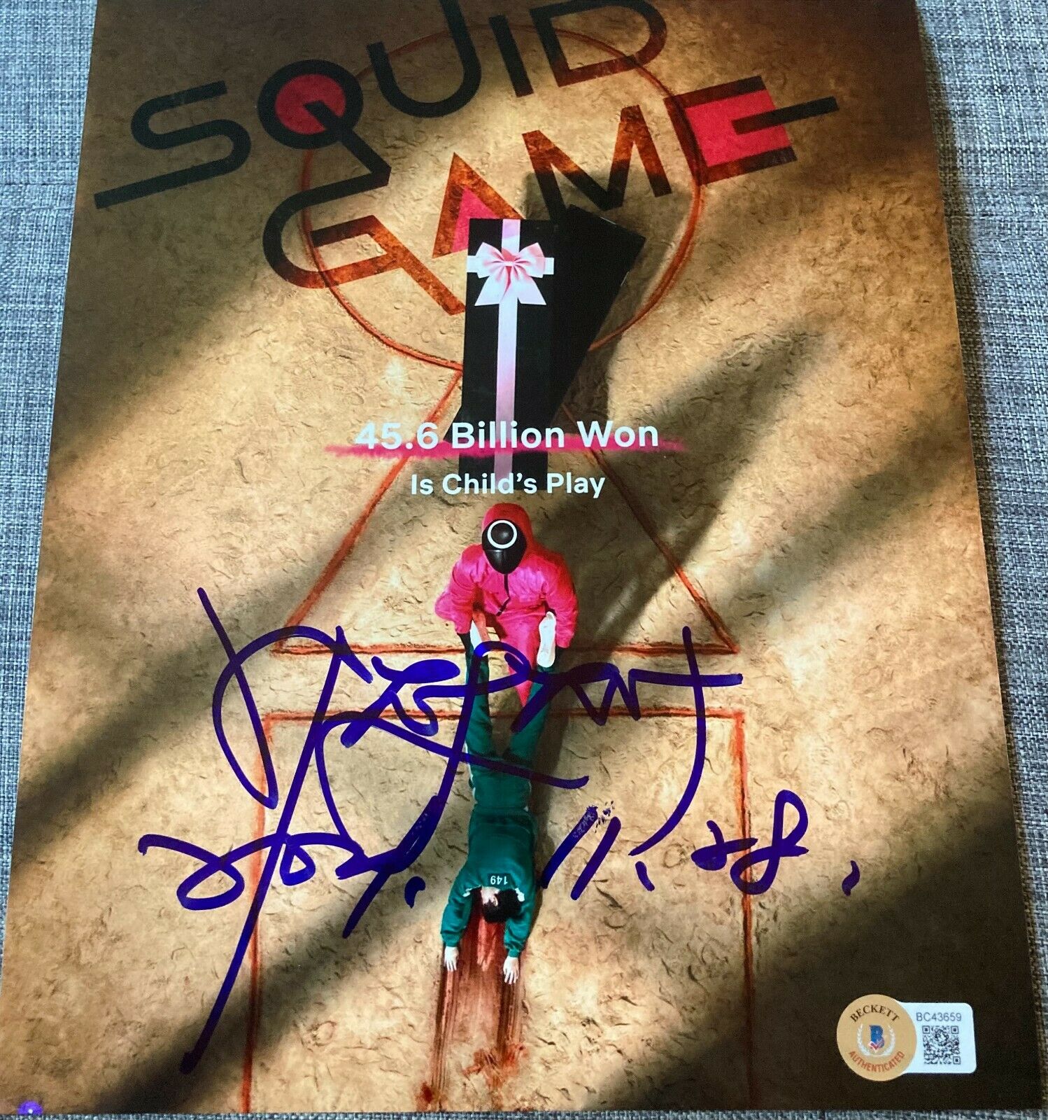 LEE JUNG-JAE SIGNED AUTOGRAPH 8X10 PHOTO - "SQUID GAME" STAR POSTER ...