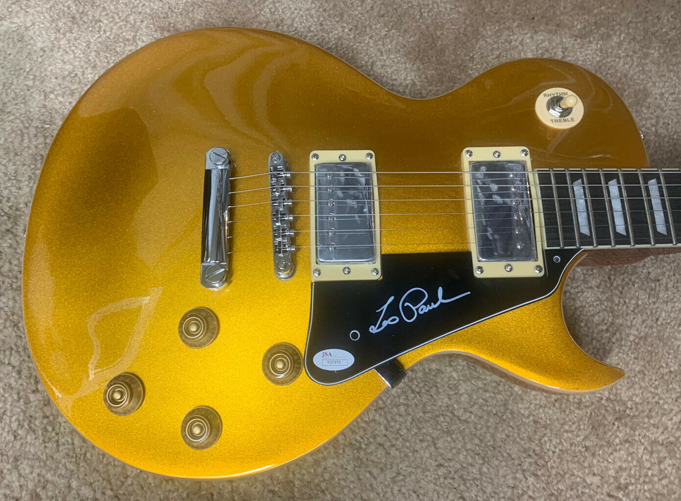 Les Paul Signed Autographed Electric Guitar Jsa Certified Autographia